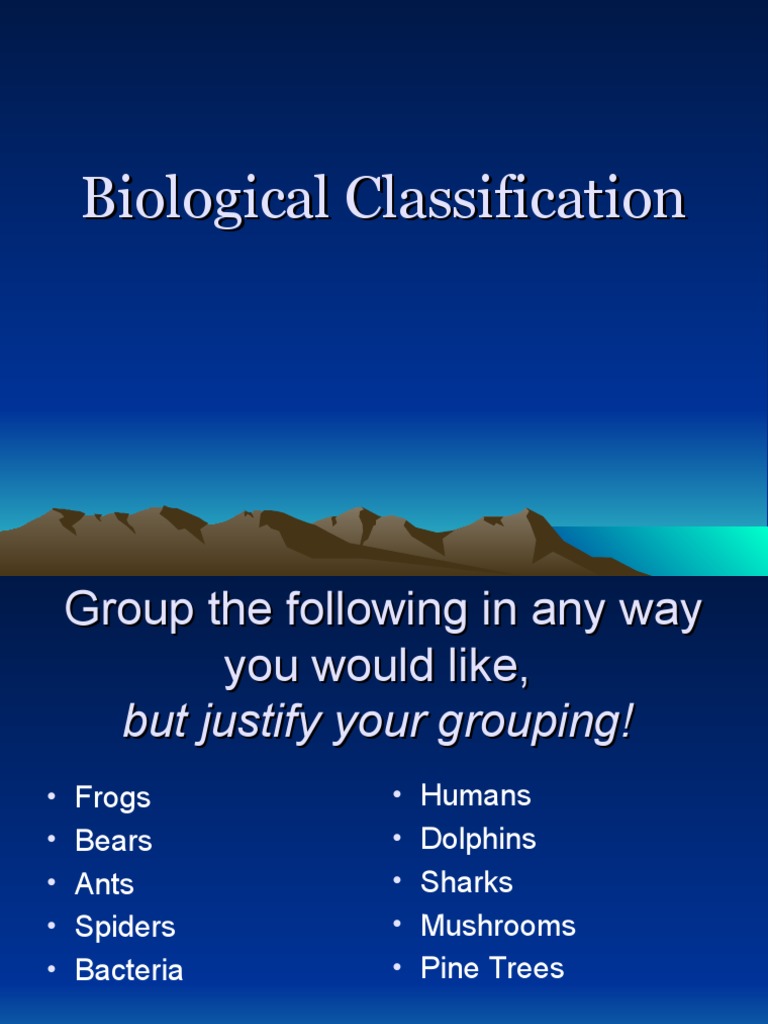 Taxonomy and Classification of Organisms | PDF | Taxonomy (Biology ...