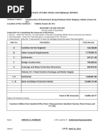Bill of Quantities (Form DPWH-INFR-17 and 18) | PDF | Economic Sectors ...