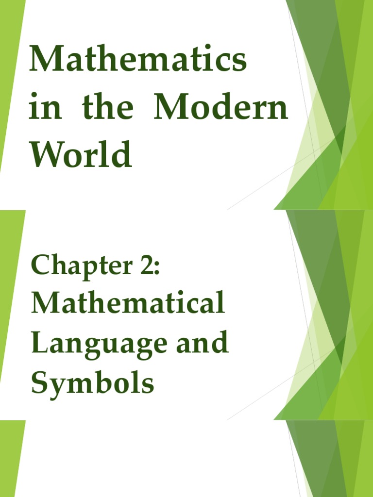 Chapter 2 Mathematical Language and Symbols | PDF | Set (Mathematics ...