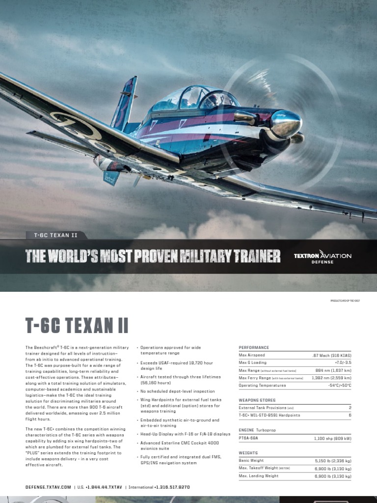 T6C ProductCard | PDF | Aviation | Aircraft