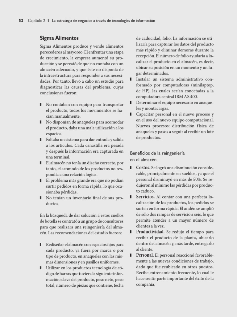 12 Caso Sigma Alimento | PDF | Tecnologías de la información | Informática