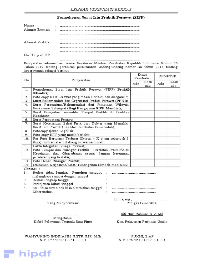 Form SIPP Mandiri | PDF