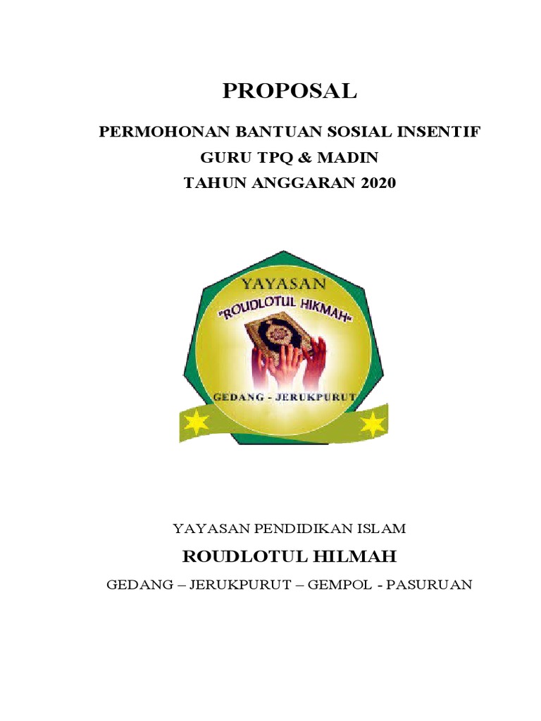 Proposal TPQ Madin Untuk Desa | PDF