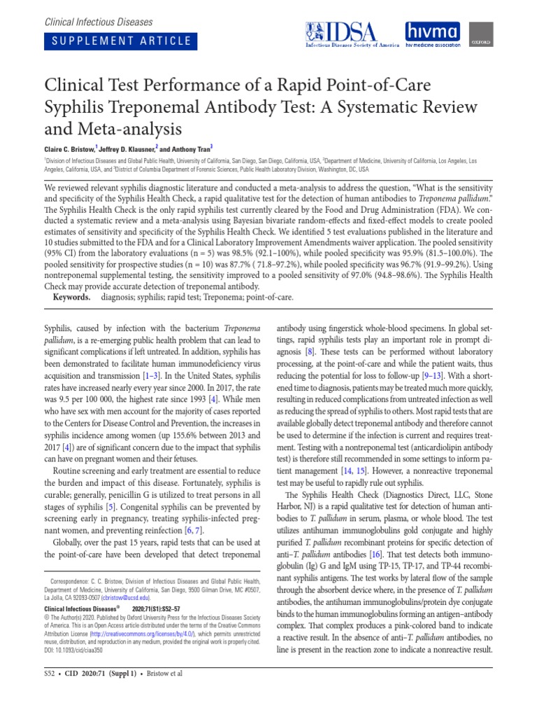 Art. de Revis | PDF | Sensitivity And Specificity | Infection
