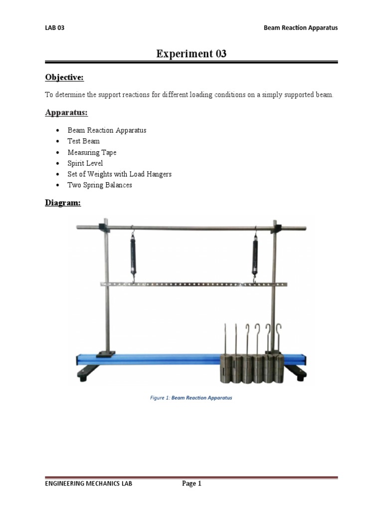 Lab 03 | PDF | Beam (Structure) | Mechanical Engineering