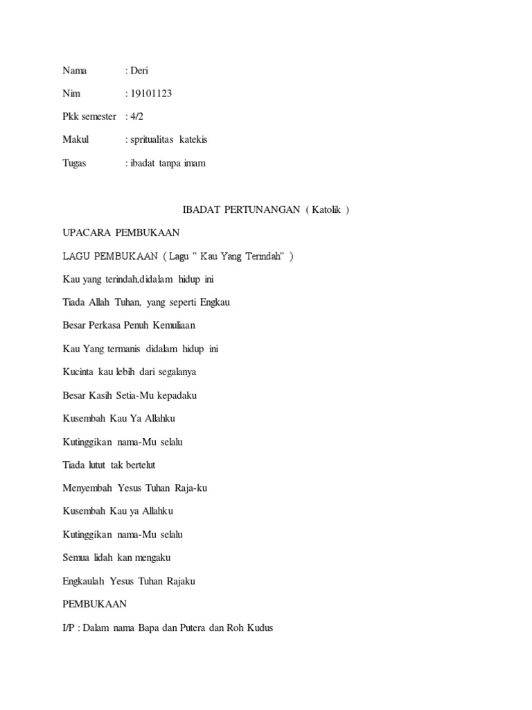 Tugas Spritualitas Katekis | PDF