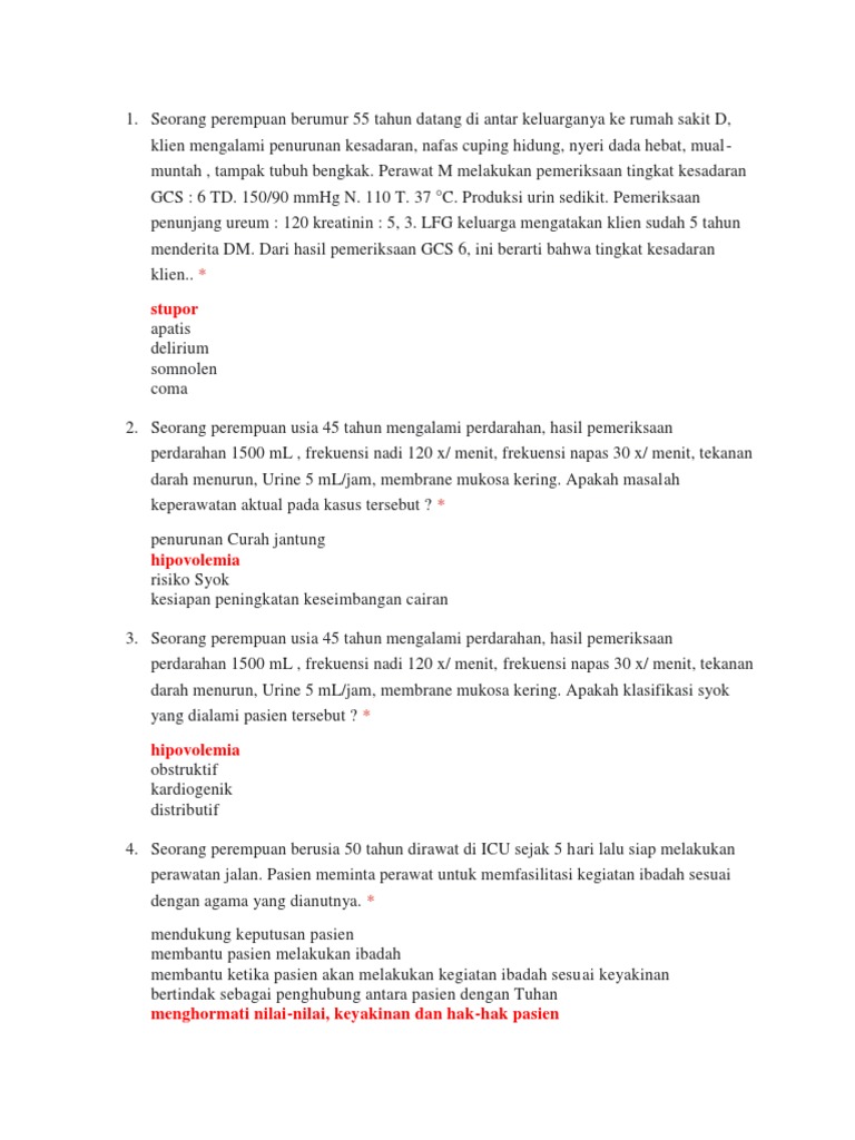 Uts Kep - Kritis | PDF | Pengembangan Diri | Kesehatan Holistik