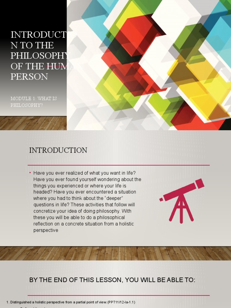Introduction To The Philosophy of The Human Person Module 1 | PDF ...