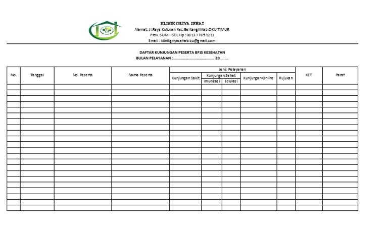 Form Kunjungan BPJS Kes | PDF