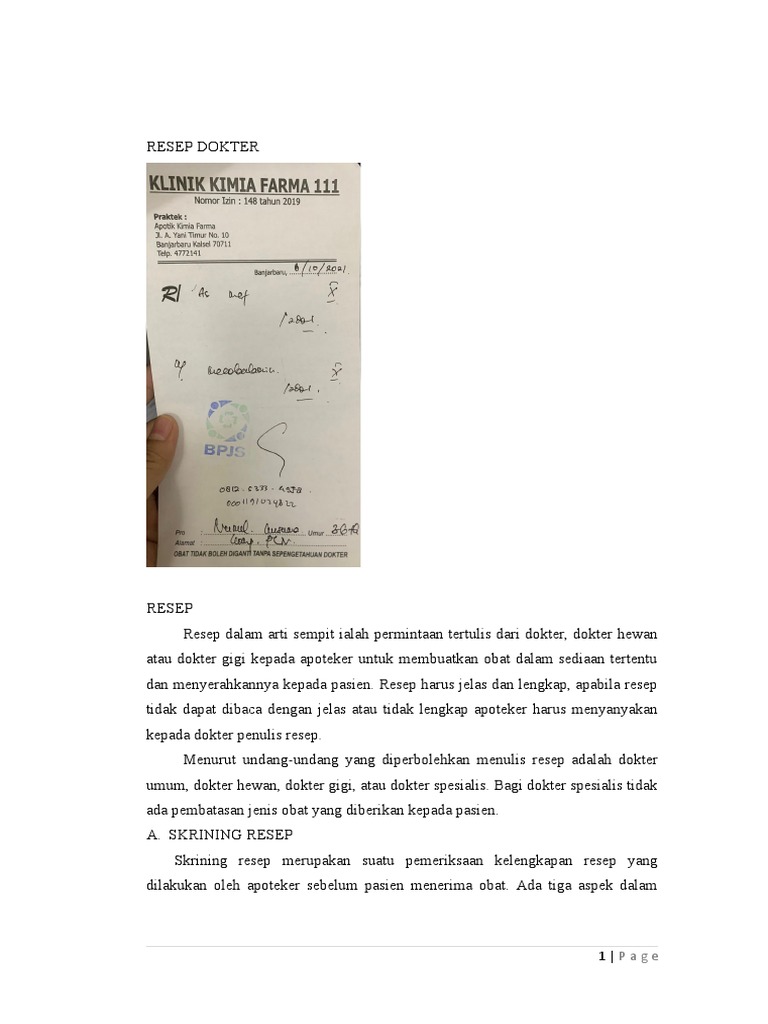 Resep Dokter 1 | PDF | Pengembangan Diri | Kesehatan Holistik