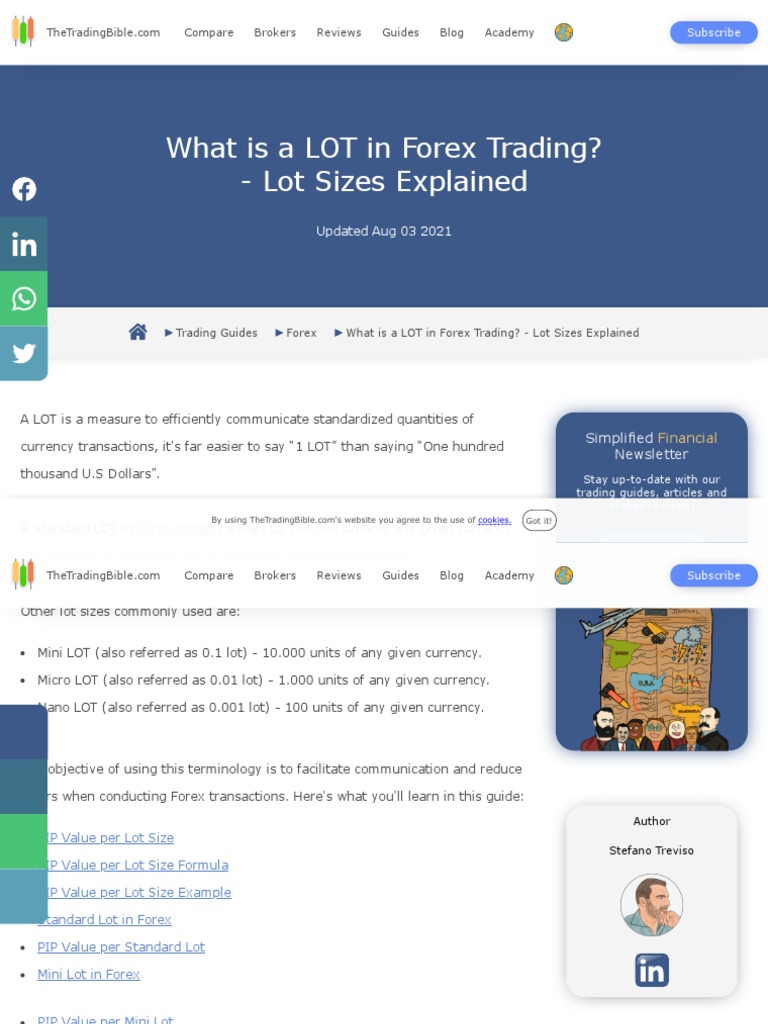 What Is A LOT in Forex Trading - Lot Sizes Explained | PDF | Foreign ...