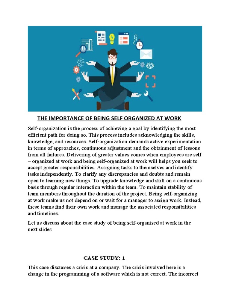 Benefits of Self-Organization at Work | PDF | Self Organization | Cognition