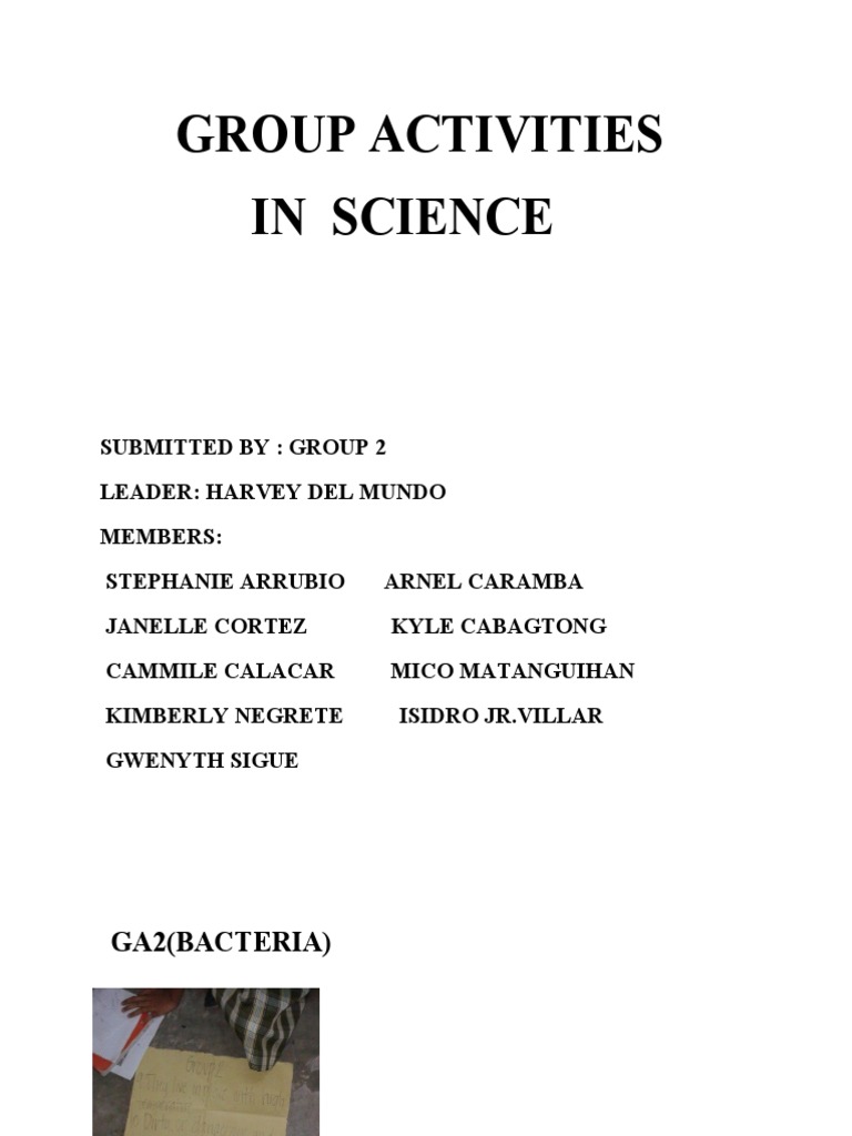 Group Activities in Science: Ga2 (Bacteria) | PDF