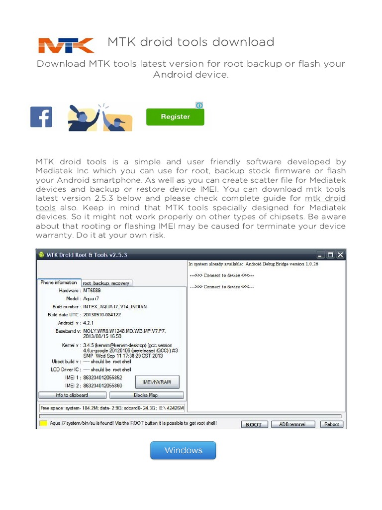 MTK Droid Tools Download | PDF | Android (Operating System) | Software ...