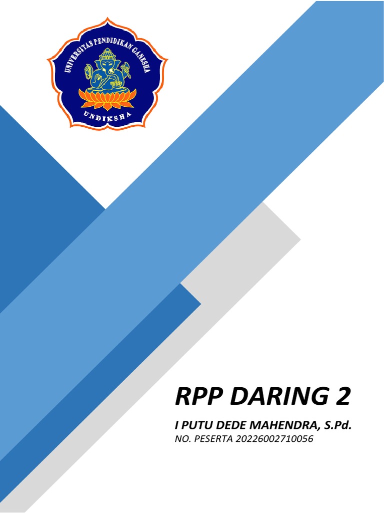 RPP Daring 2: I Putu Dede Mahendra, S.PD | PDF