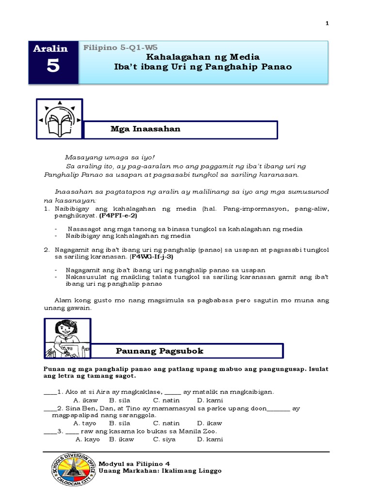 Filipino 4 Q1 Week 5 | PDF