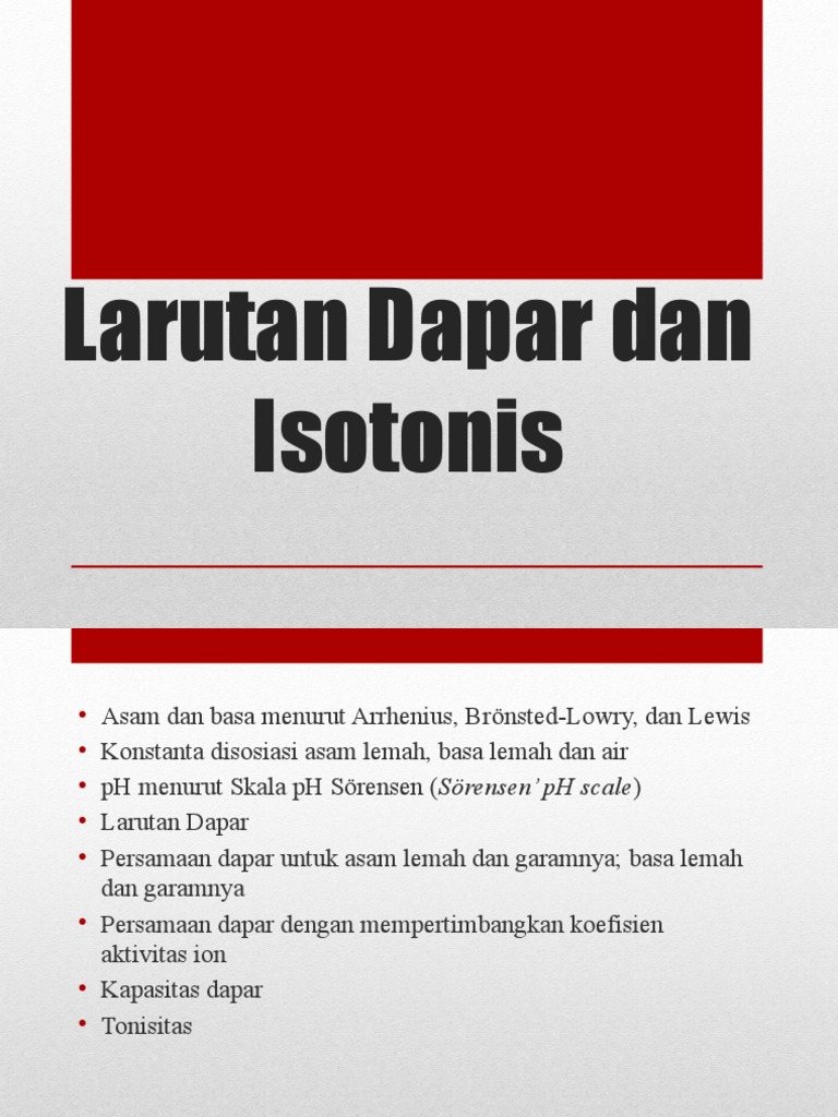 P6. Larutan Dapar Dan Isotonis | PDF