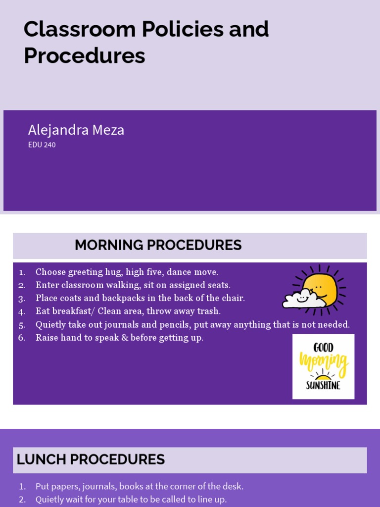 Classroom Policies and Procedures 2 | PDF | Home & Garden