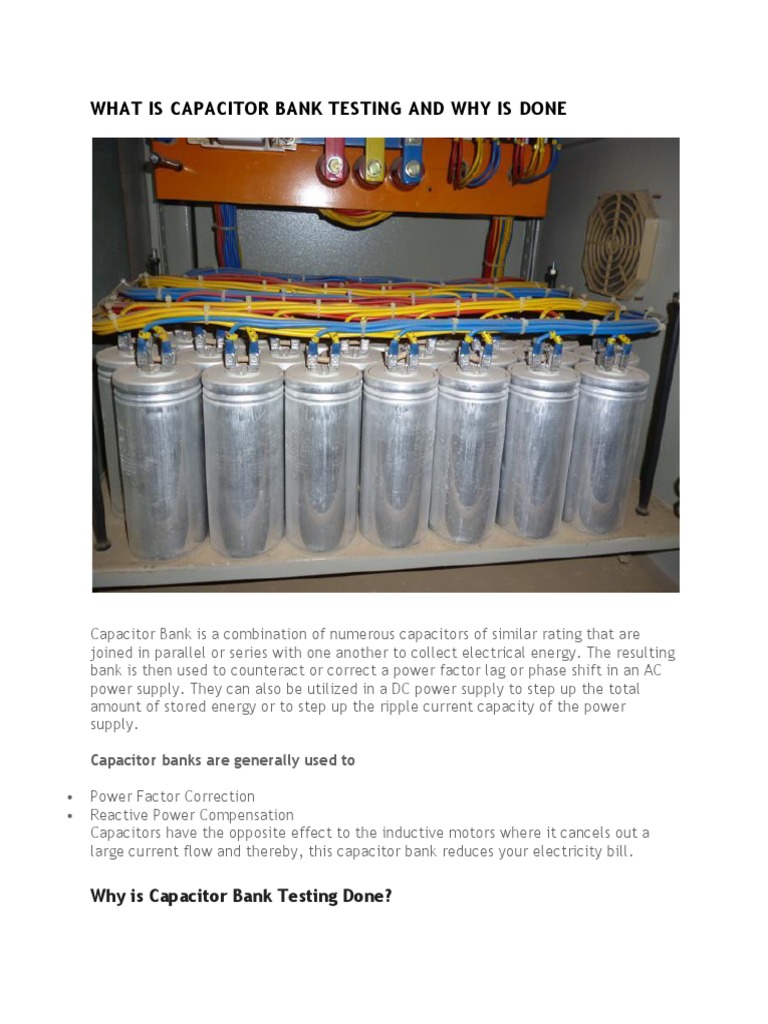 Edoc-What Is Capacitor Bank Testing and Why Is Done | PDF | Capacitor ...