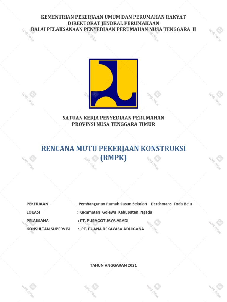 RMK Rusun Todabelu | PDF