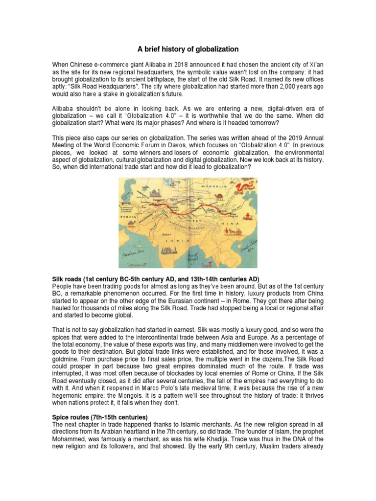 A Brief History of Globalization | PDF | Globalization | Age Of Discovery