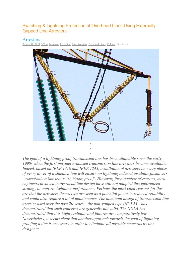 EDOC-Switching & Lightning Protection of Overhead Lines Using ...