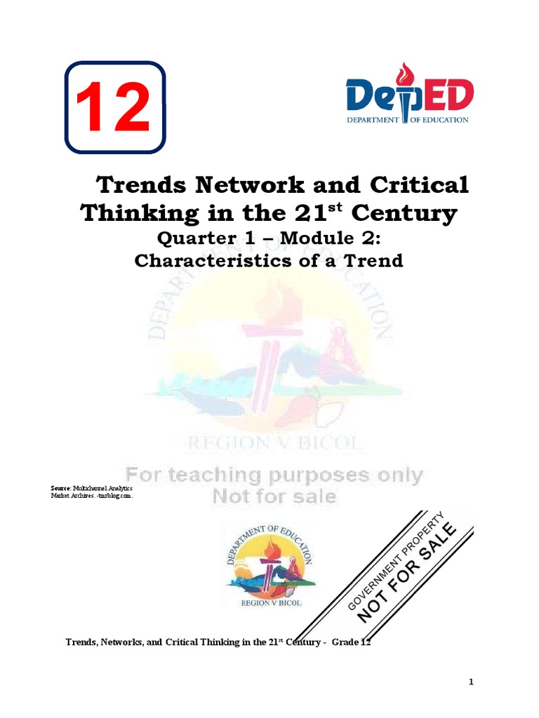 Trends Network and Critical Thinking in The 21st Century Module 2 Q1 ...