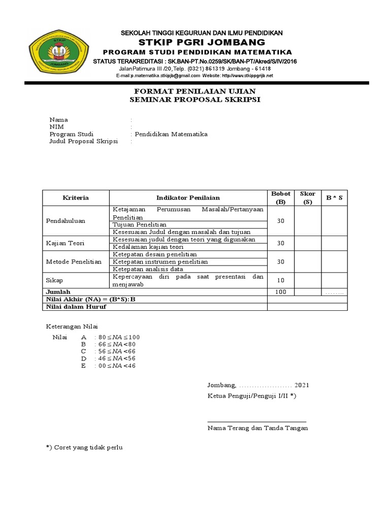 SEMPRO-Lembar Penilaian | PDF