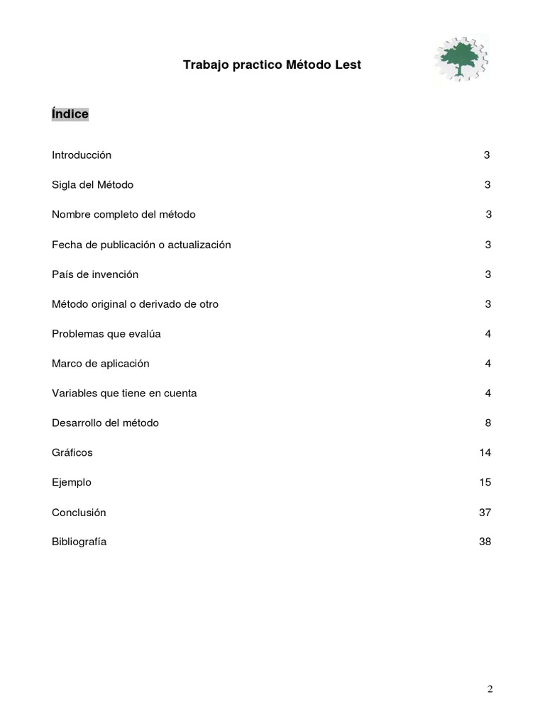 Trabajo Practico Método Lest | PDF | Temperatura | Cuestionario