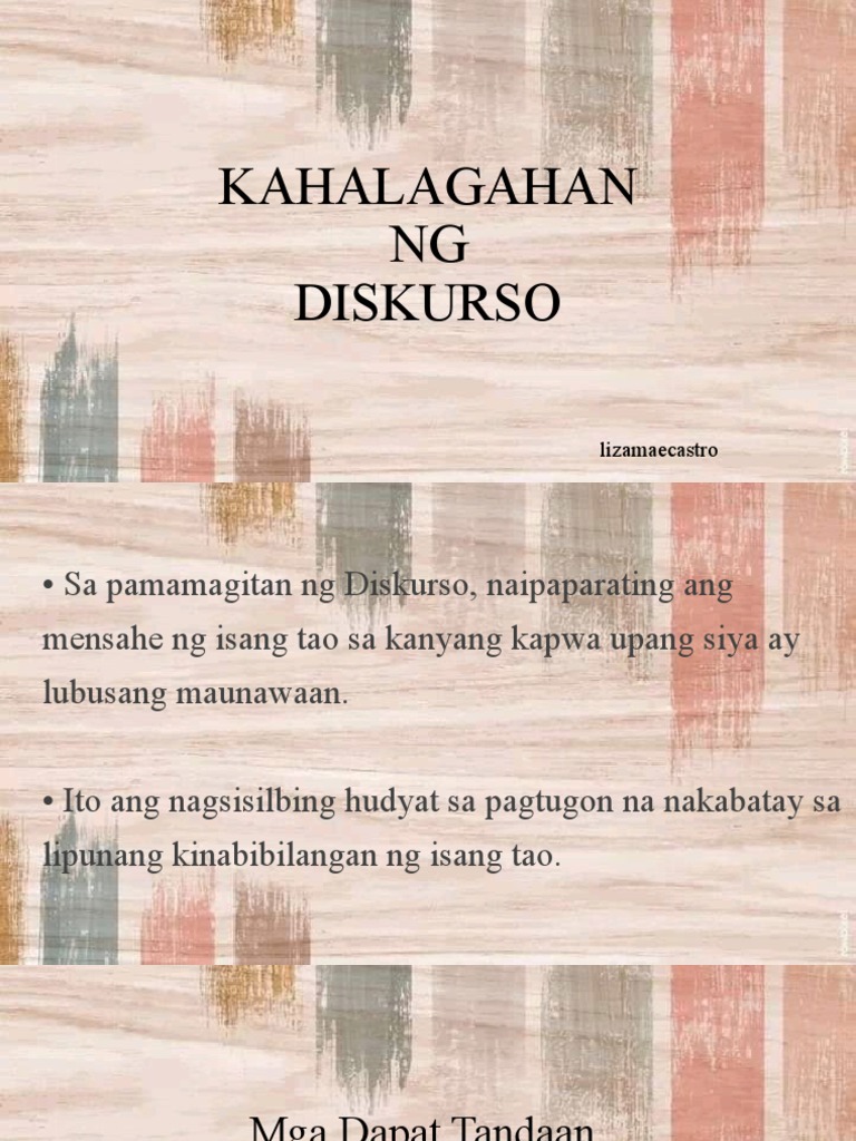 Kahalagahan NG Diskurso | PDF