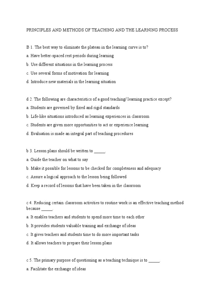 LET Reviewer | PDF | Teachers | Learning