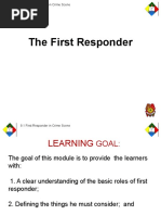 First Responder | PDF | Crime Scene | Forensic Science