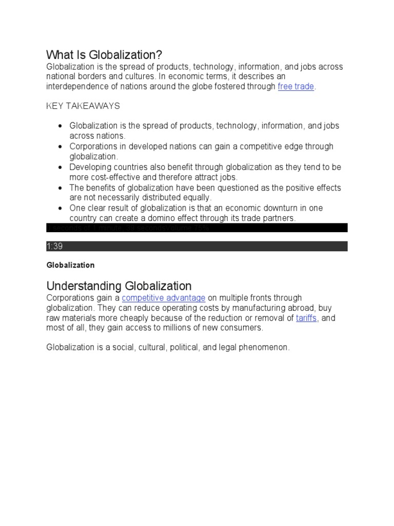 What Is Globalization | PDF