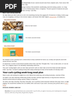 Vshred Carb Cycling Cheat Sheet | PDF