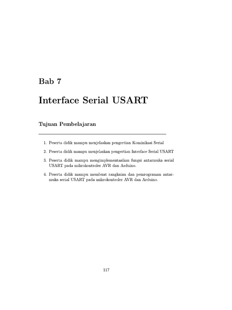 Bab 7 Interface Serial Usart | PDF