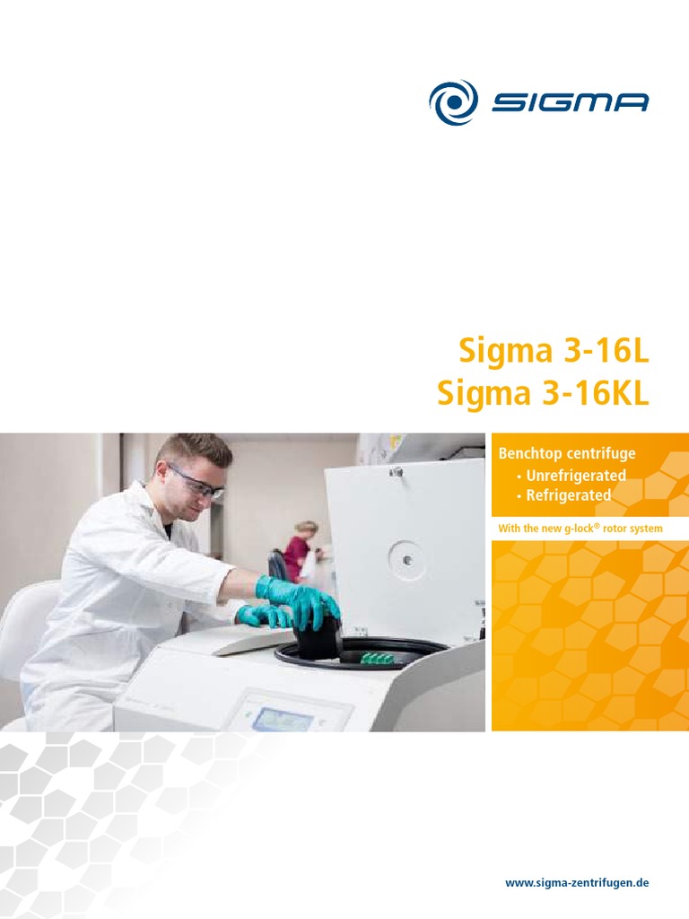 Sigma 3 16L 3 16KL Brochure 2018 | PDF | Centrifuge | Volume