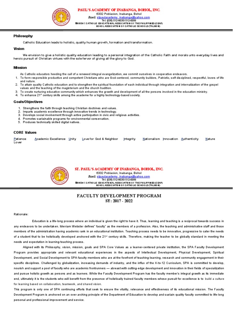 Faculty Development Program Overview | PDF | Curriculum | Educational ...