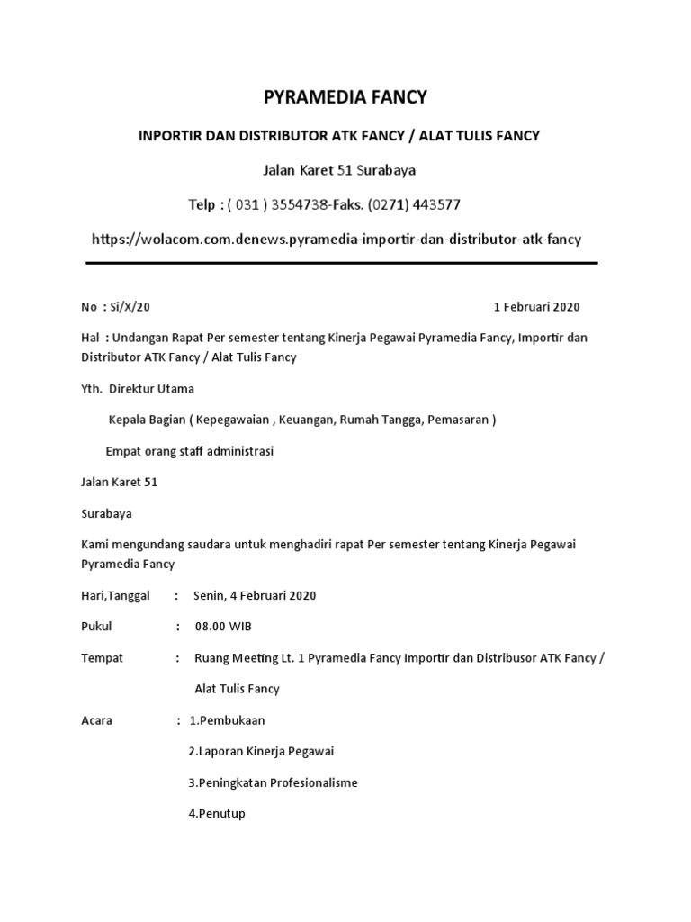 Undangan Rapat Kel.2 | PDF