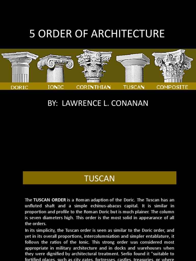 5 Order of Architecture | PDF | Column | Components