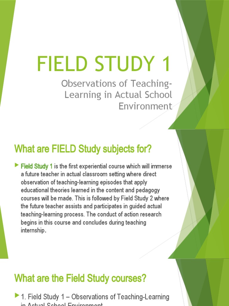 Field Study 1 Episode 1 | PDF | Learning | Teachers