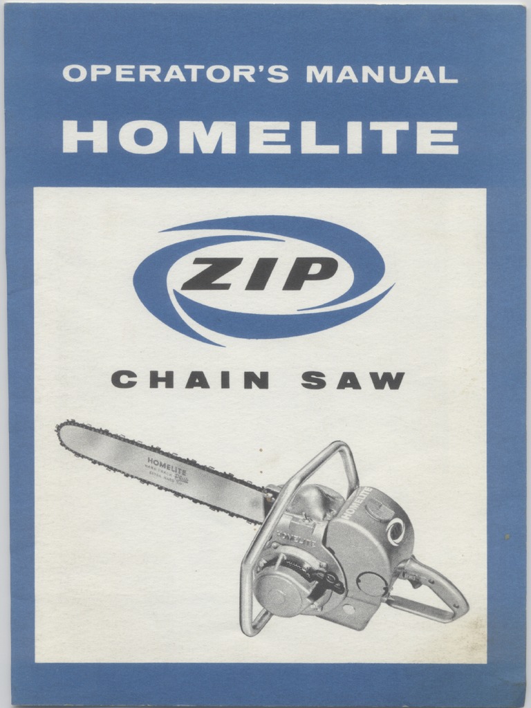 IA Homelite Zip Chainsaw Operators Manual 23310 August | PDF