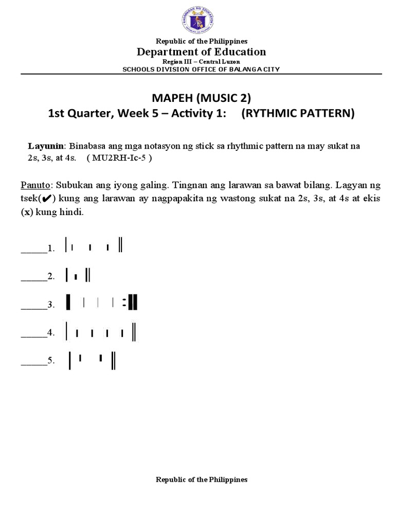 Grade 2 Music Activity Sheets | PDF