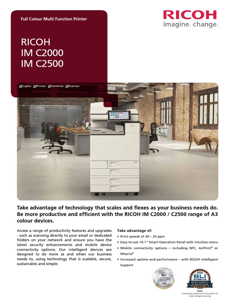 RICOH IM C2000 C2500 Brochure | PDF | Image Scanner | Paper
