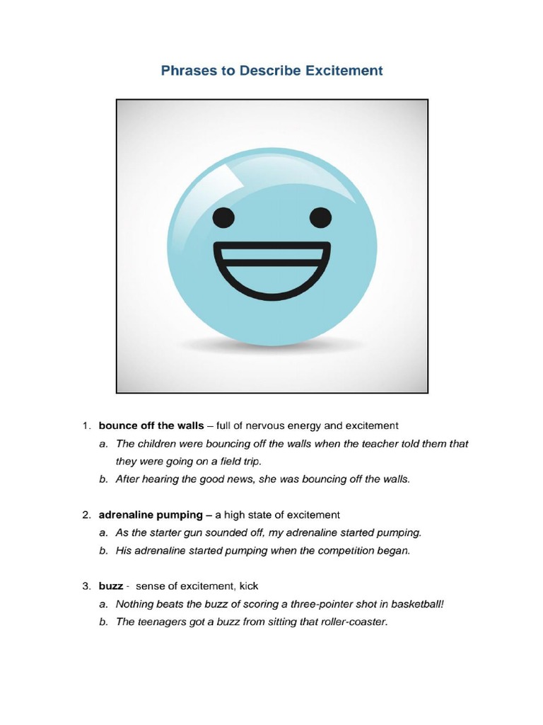 Phrases To Describe Excitement | PDF