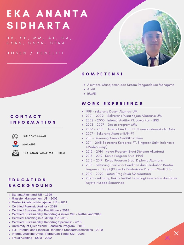 CV New Revisi Pak Eka | PDF | Business | Business Economics
