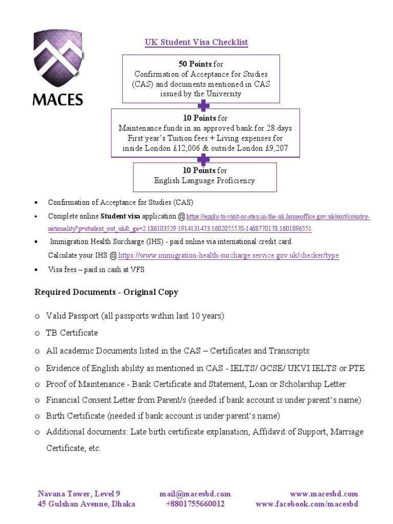 UK Visa Checklist | PDF