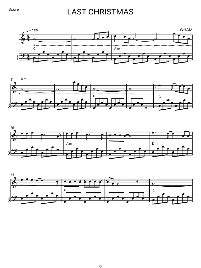 Last Christmas: Score | PDF
