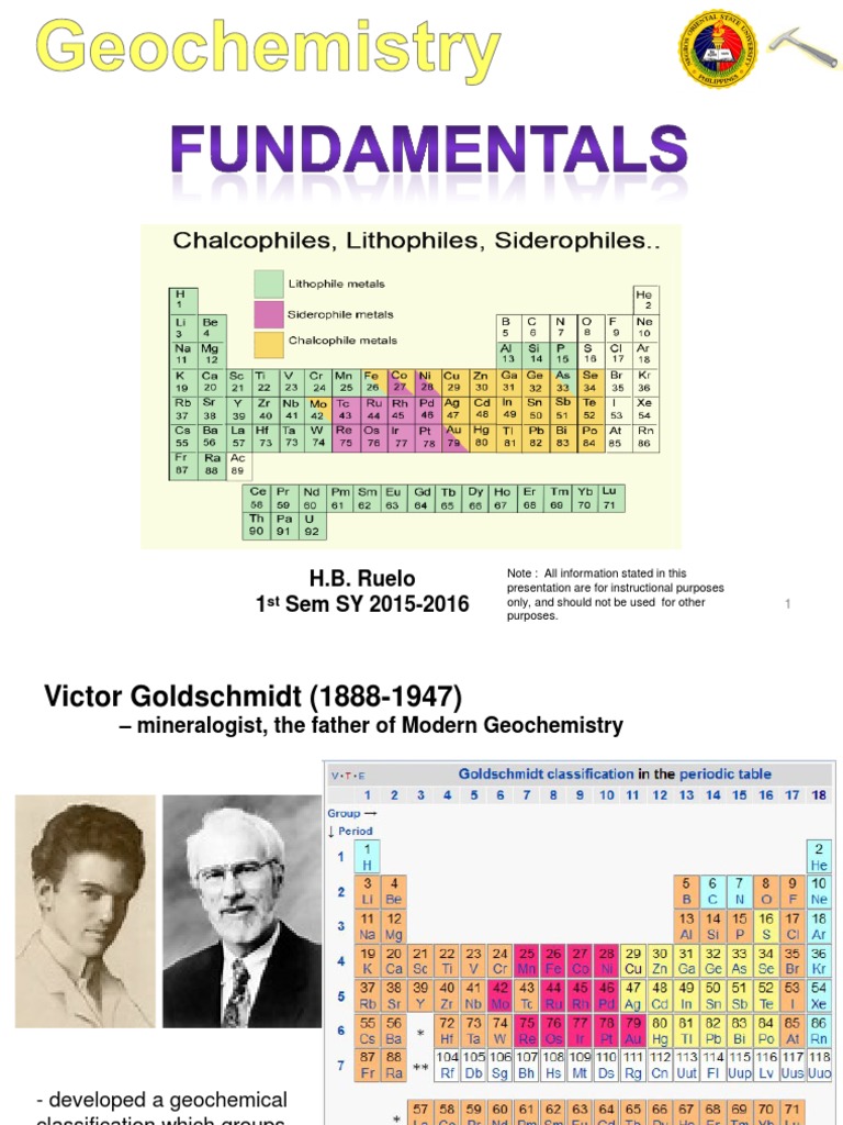 Geochemistry Classification Guide | PDF | Sets Of Chemical Elements ...
