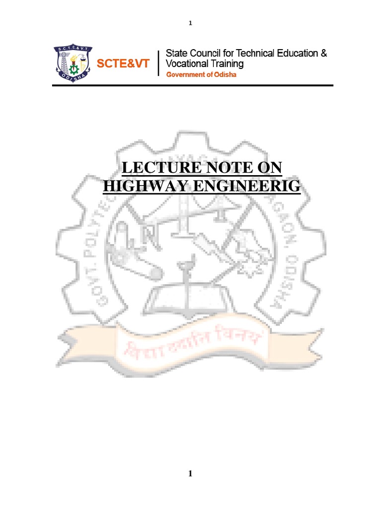 Highway Engineering | PDF | Road | Traffic