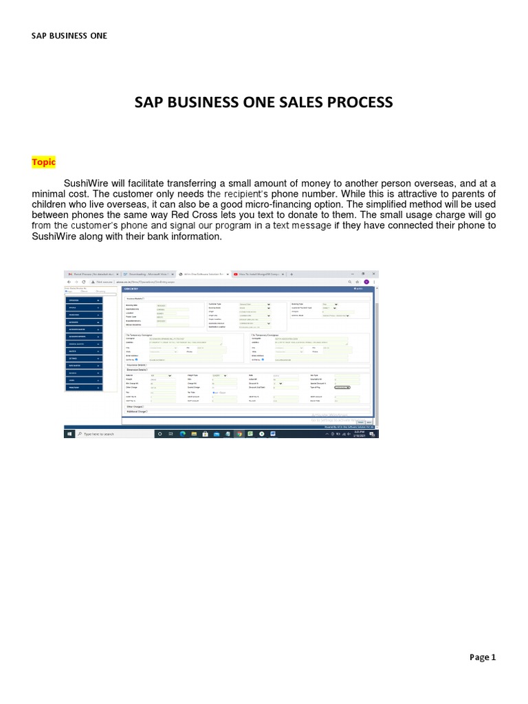 Sap Business One Sales Process | PDF